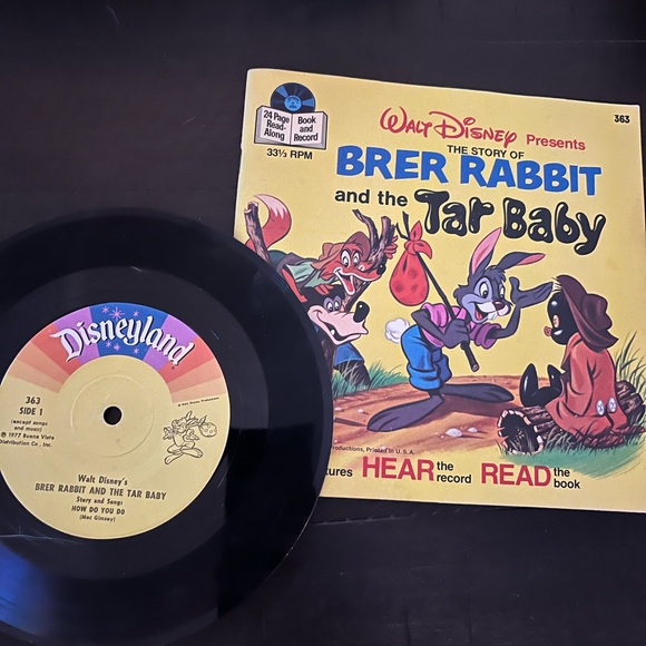 Disney | Toys | Disney Vintage Brer Rabbit And The Tar Baby Book And 33 ...